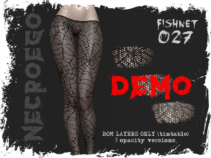 Second Life Marketplace - NECROEGO - Fishnet 027 - DEMO
